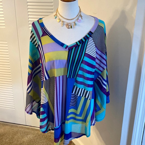 Tops | Multi Colored Blouse | Poshmark